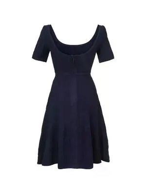 Herve Leger Scooped Neck Cable-knit Dress