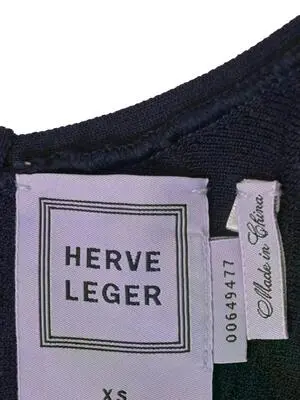 Herve Leger Scooped Neck Cable-knit Dress