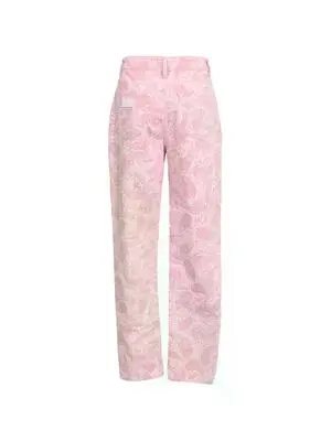 GANNI Paisley Print Jeans - Pink