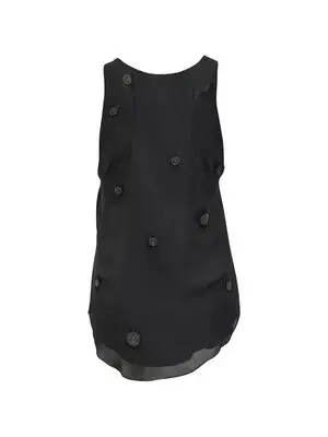 Adam Lippes Beaded Floral Embroidered Sleeveless Top