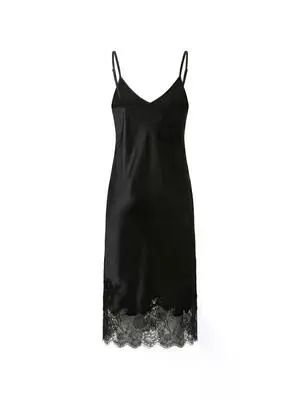 ALMAZ Lace-trim Slip Midi Dress