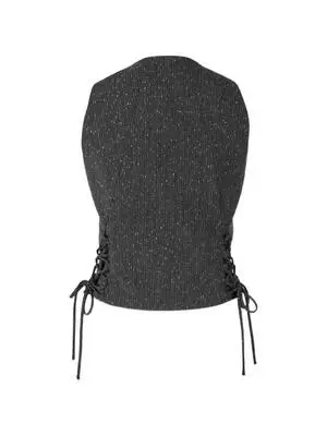 Alexander McQueen Asymmetric Lace-up Vest Top