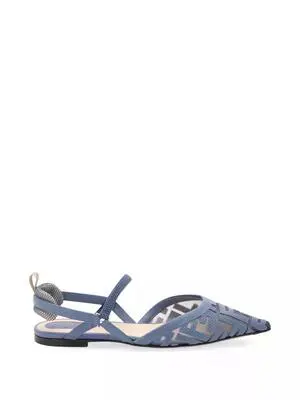 Fendi Ff-motif Slingback Pumps - Blue