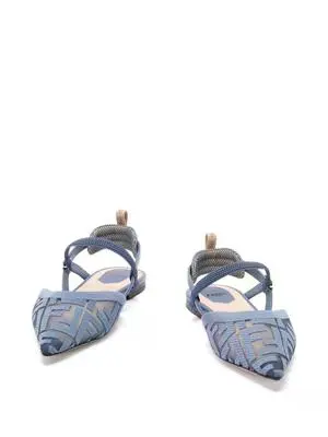 Fendi Ff-motif Slingback Pumps