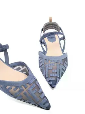 Fendi Ff-motif Slingback Pumps