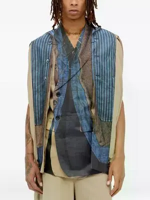 Comme Des Garçons Sleeveless Shirt Jacket - Neutrals