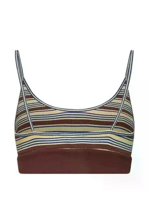 Fendi Striped Ribbed Knit Top