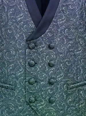 RAMON SANJURJO Paisley Pattern Double-breasted Waistcoat