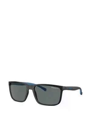 ARNETTE Stripe Rectangle-frame Sunglasses - Grey