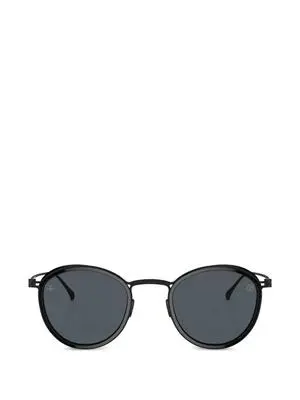 Giorgio Armani Round Titanium Sunglasses - Black