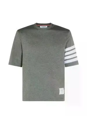 Thom Browne Stripe-detail T-shirt - Grey