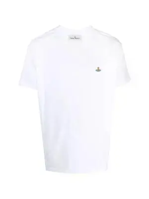 VIVIENNE WESTWOOD Orb Embroidered T-shirt - White