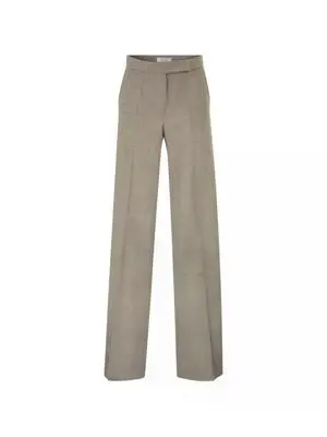 Max Mara Prince Of Wales Check Virgin Wool Trousers