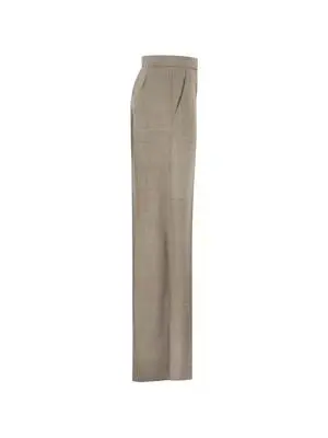 Max Mara Prince Of Wales Check Virgin Wool Trousers