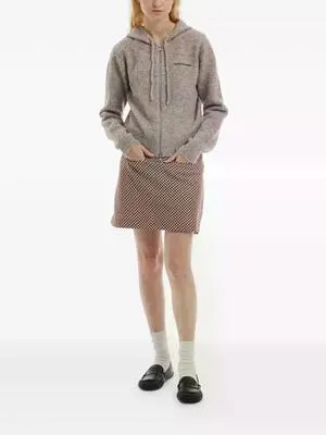 REST&RECREATION Hairy-knit Zip-up Hoodie - Neutrals