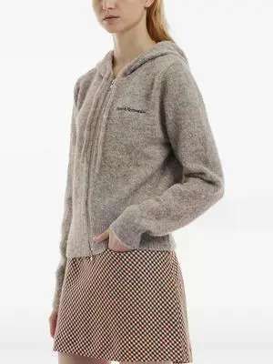 REST&RECREATION Hairy-knit Zip-up Hoodie