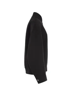 Sportmax Ribbed Knit Virgin Wool Bomber Jacket