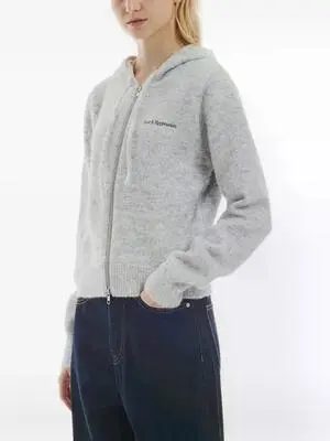 REST&RECREATION Hairy-knit Zip-up Hoodie