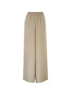 Max Mara Wide-leg Silk Palazzo Pants - Neutrals