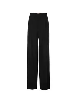 Max Mara Crêpe Palazzo Pants - Black