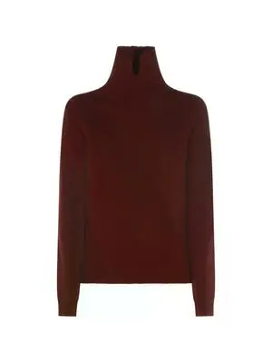 JIL SANDER Ribbed High-neck Sweater - Red