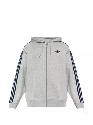 Adidas 3-stripes Zip-up Hoodie - Grey