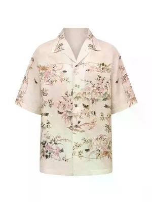 Paul & Joe Phil Printed Camp-collar Shirt - Neutrals