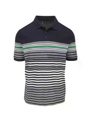 Bogner Jannes Striped Short-sleeve Polo Shirt - Blue
