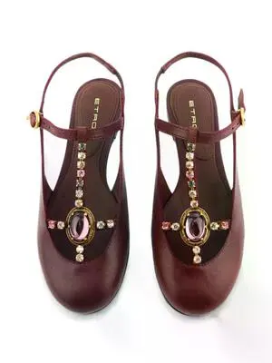 Etro Crystal-embellished Sling-back Pumps