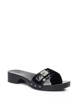 DR. SCHOLL'S SHOES Pescura Patent-leather Sandals - Black