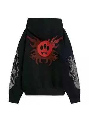 BARROW Embellished Logo Hoodie - Black