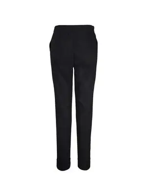 D.exterior Pressed-crease Turn-up Trousers - Black