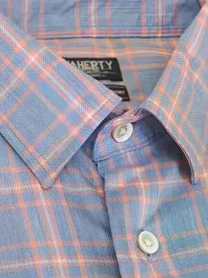 Faherty Brand Movement Check-print Shirt - Blue
