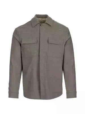 Eleventy Chest-pocket Overshirt - Grey