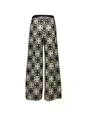 La DoubleJ Crochet Knit Trousers With Sequins