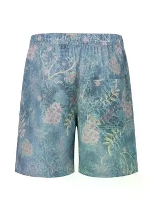 MARANT Floral Print Drawstring Swim Shorts - Blue
