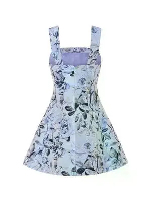 MILLY Elodie Floral-jacquard Mini Dress