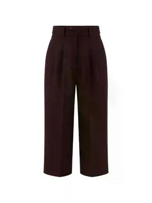Elisabetta Franchi Pleated Wide-leg Trousers