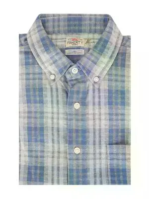 Faherty Brand Checked Button-down Shirt - Blue