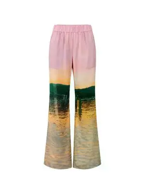 Silvia Tcherassi Nerea Landscape-print Trousers - Pink