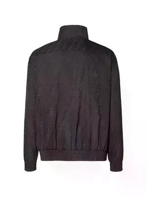 Fendi Ff-motif Zip-up Jacket - Black