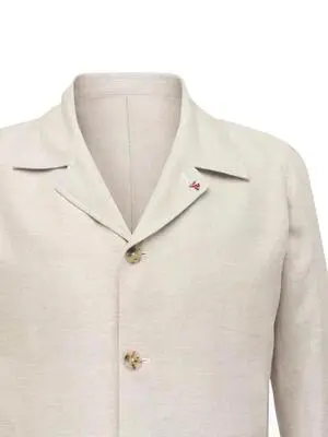 Isaia Pin-detail Button-up Shirt Jacket