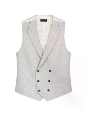 LUIGI BIANCHI MANTOVA Double-breasted Waistcoat - Grey