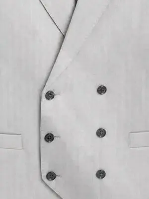 LUIGI BIANCHI MANTOVA Double-breasted Waistcoat - Grey