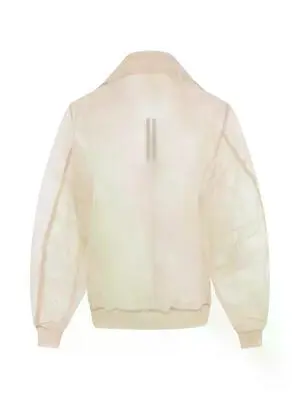 Rick Owens Beige Sheer Zip-up Jacket