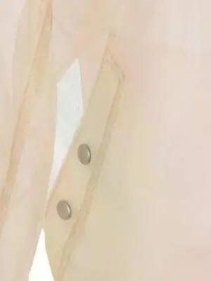 Rick Owens Beige Sheer Zip-up Jacket