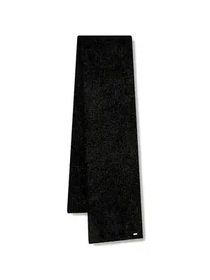 Armani Exchange Logo-plaque Chenille-knit Scarf