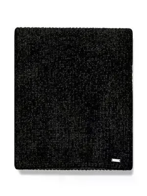 Armani Exchange Logo-plaque Chenille-knit Scarf