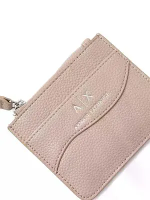Armani Exchange Logo-plaque Pebbled-effect Cardholder