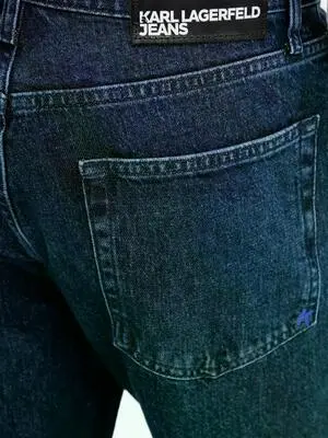 Karl Lagerfeld Logo Patch Straight Leg Jeans